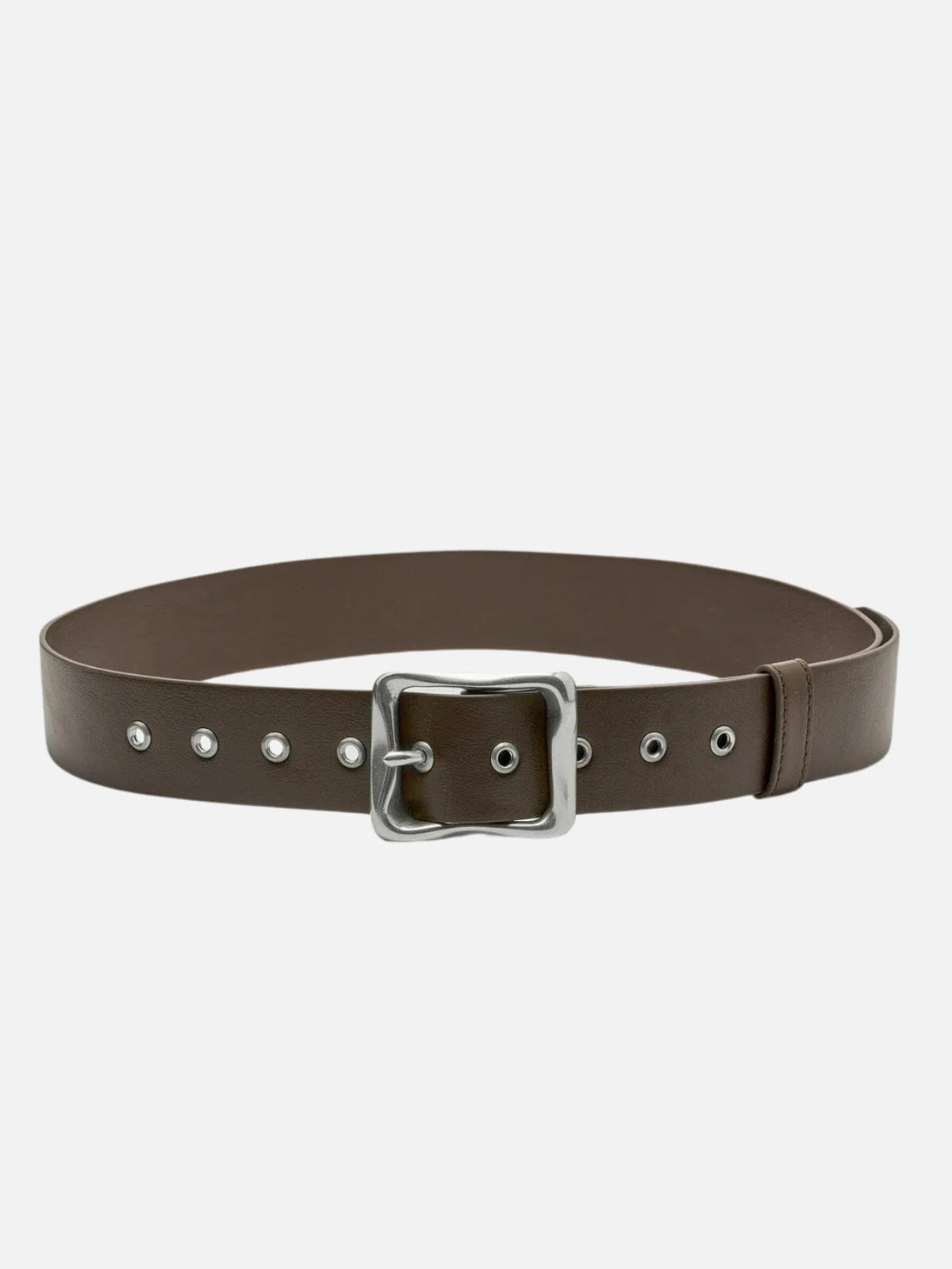 Brie Leon | Everyday Buckle Belt - Chocolate/Silver | Perlu