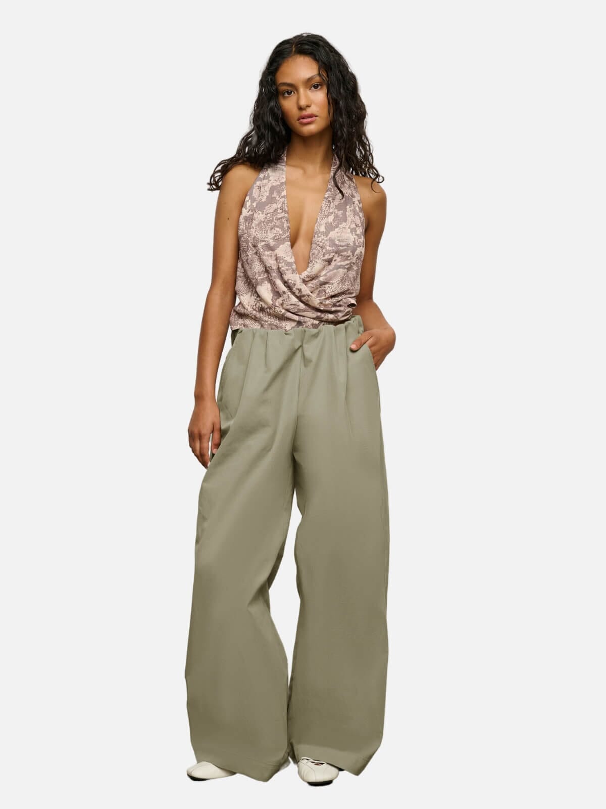 One Of Others | Gisele Top - Taupe Serpente | Perlu