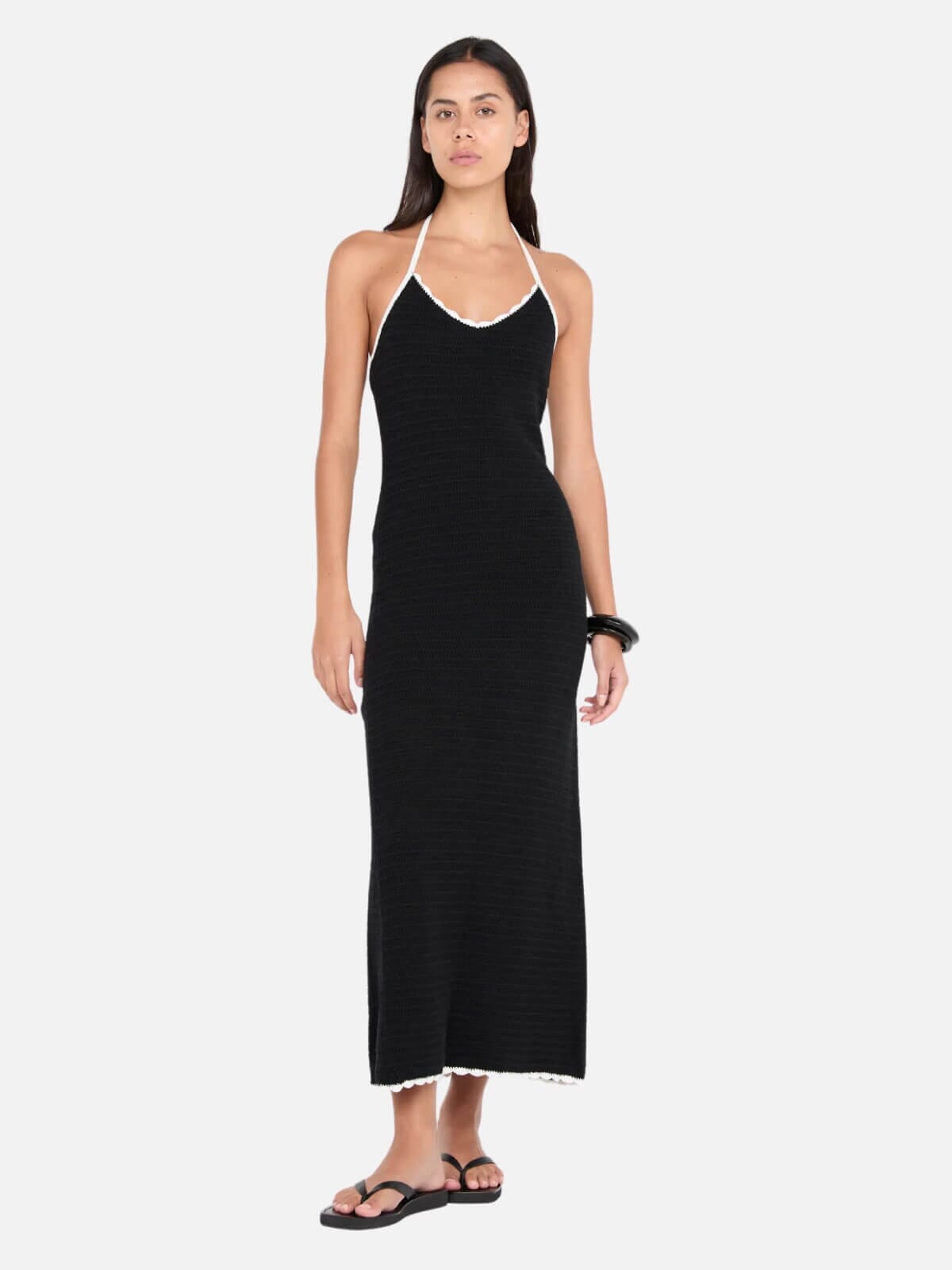 Bec + Bridge | Ravyn Halter Maxi Dress - Black/White | Perlu